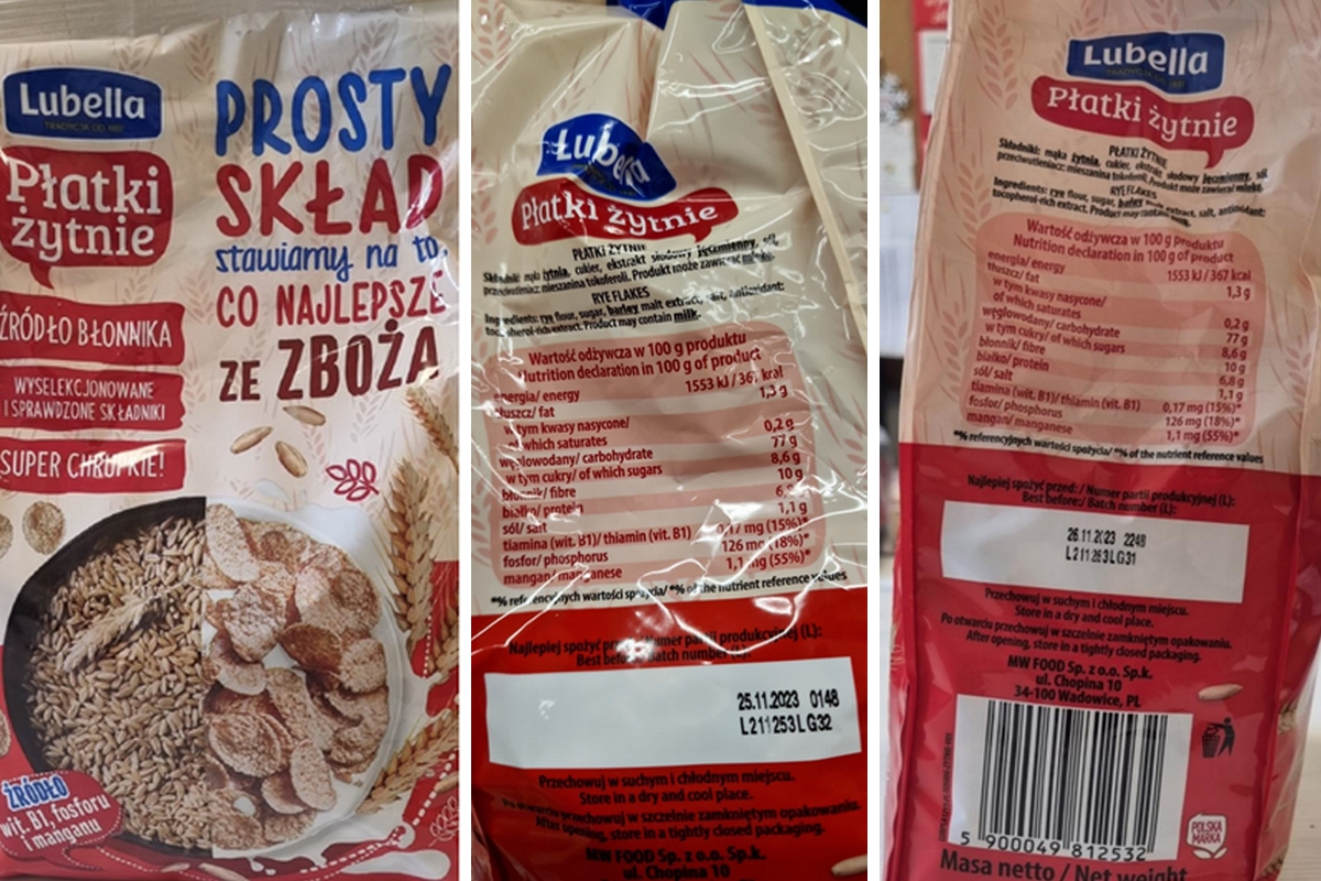 Ostrzeżenie dotyczące płatków żytnich z Lubelli. „Mogą stanowić podwyższone ryzyko dla zdrowia ...