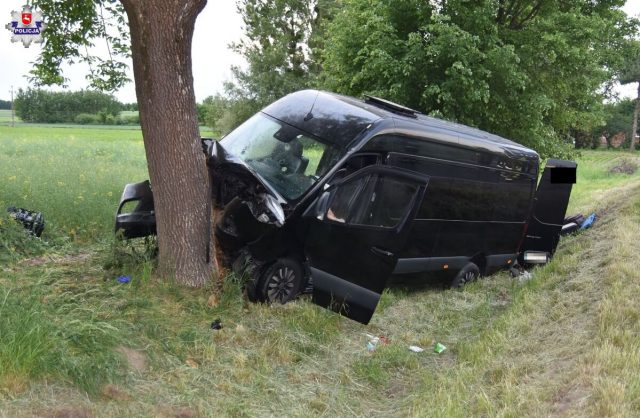 Bus uderzył w drzewo w powiecie hrubieszowskim. Pasażerki trafiły do ...